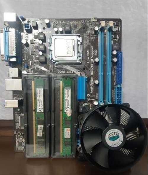 Материнская плата 775+Q6600+DDR3-8Gb+Кулер