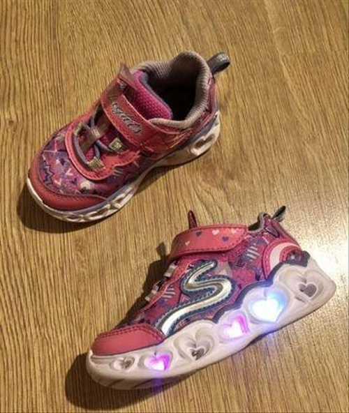 Кроссовки skechers светящиеся 22 размер