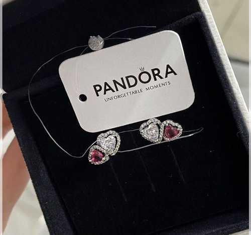 Серьги Pandora Ореол сердец