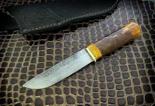 Нож "Саамский", клинок Дамасская сталь, след ковки