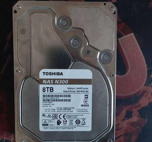 Внешний жесткий диск toshiba n300 8 tb