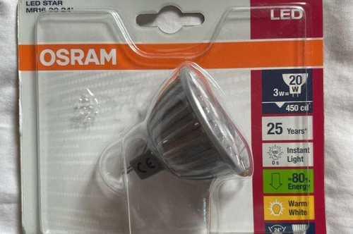 Osram LED лампы MR16 20 24 3W 12V