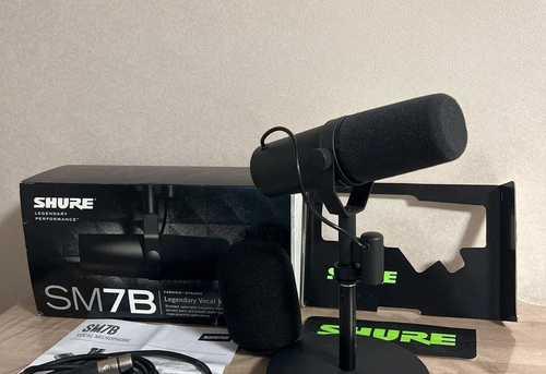 Динамический микрофон shure sm 7b со стойкой и xlr