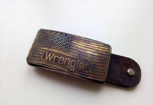 Пряжка, бляха для ремня старинная Wrangler. США