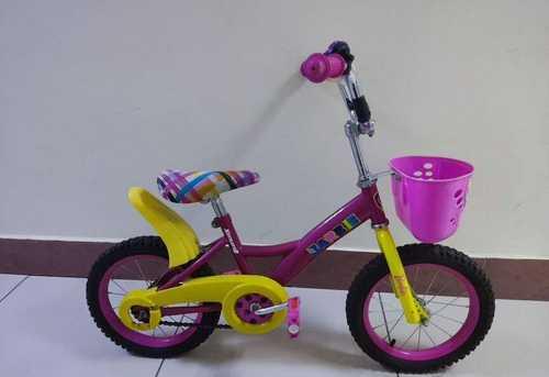 Велосипед для девочки 3-5 6 лет Барби