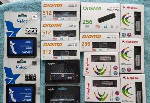 Диски SSD, Nvme M2 256Gb, 512Gb