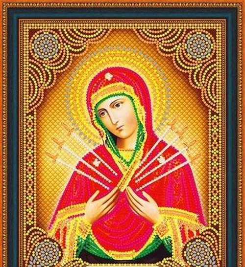 Икона "Пресвятая Богородица Семистрельная" 20х30