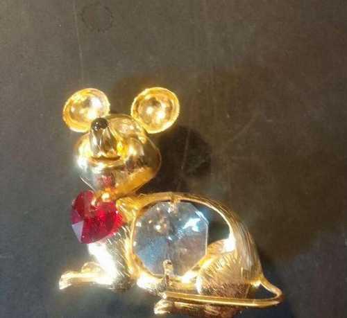 Сувенир мышонок с кристаллами Swarovsky