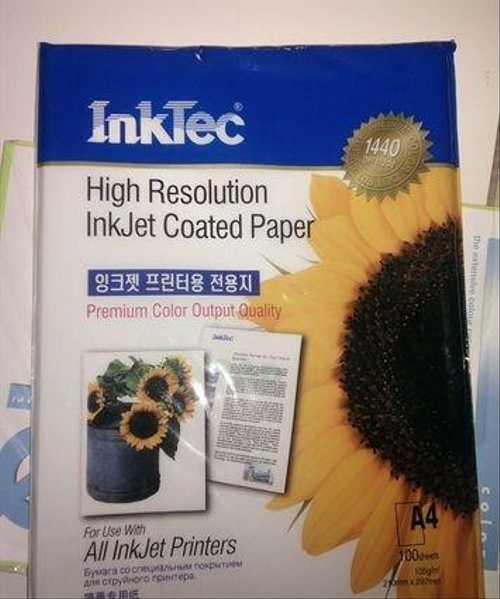 Бумага InkTec для струйного принтера