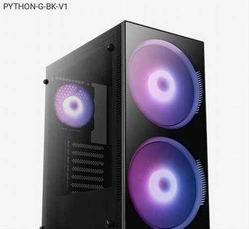 Корпус Aerocool python Miditower Без бп Чёрный, PY