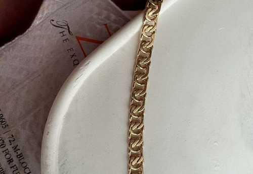 Женская цепь 50 см покрытие золото A12