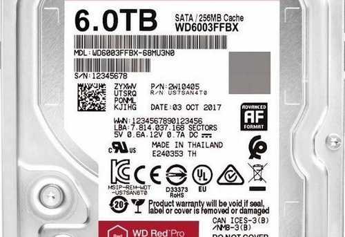 Жесткий диск Western Digital WD Red Pro 6 TB (WD60