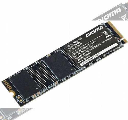 Ssd Digma Mega S3 512гб, M.2 2280 Новый Гарантия