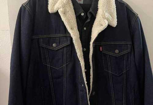 Джинсовая мужская куртка levis(шерпа) новая