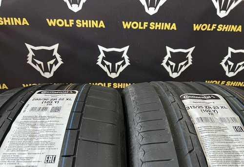 Continental SportContact 6 295/30 R22 и 315/25 R23 102Y