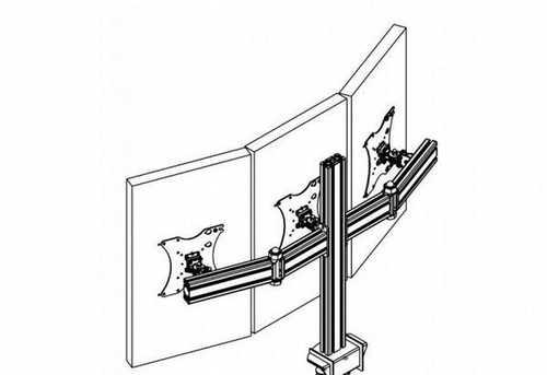 Стойка для трех мониторов 32" с вертикальной ориен