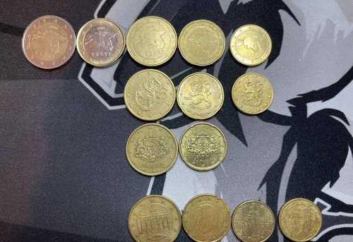 Монеты евро и центы для коллекционеров