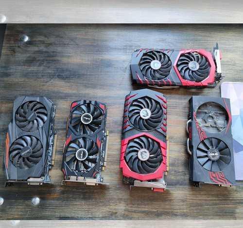 Видеокарты 5шт(цена за все) rx570 rx 580