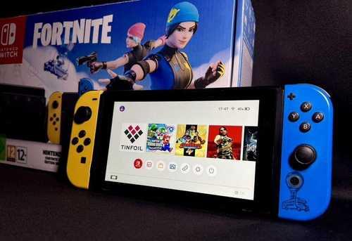 Nintendo Switch v2 Fortninte Edition (Чип)