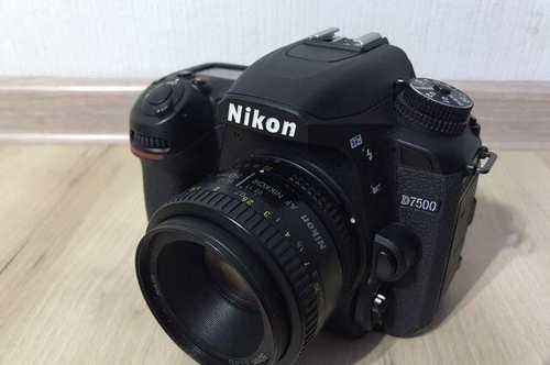 Nikon D7500 + 50mm 1.8D (пробег 1тк)