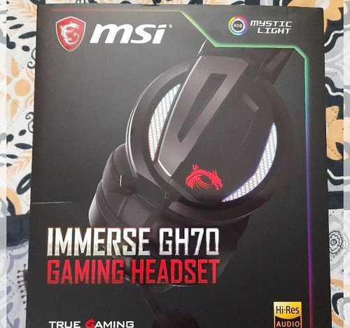 Игровая проводная гарнитура MSI Immerse GH70 Black