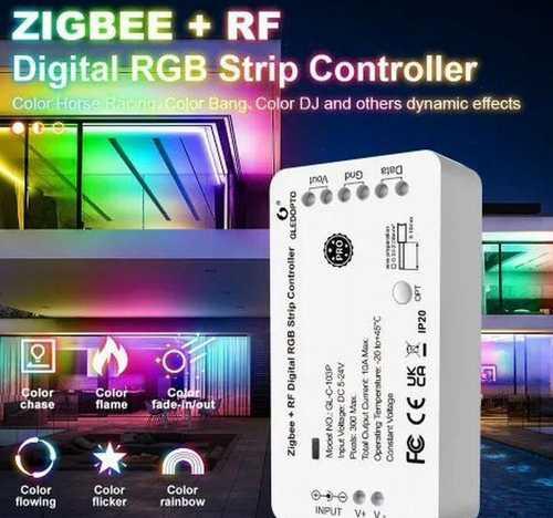 ZigBee Диммер 5-24V Gledopto rgbc GL-C-103P