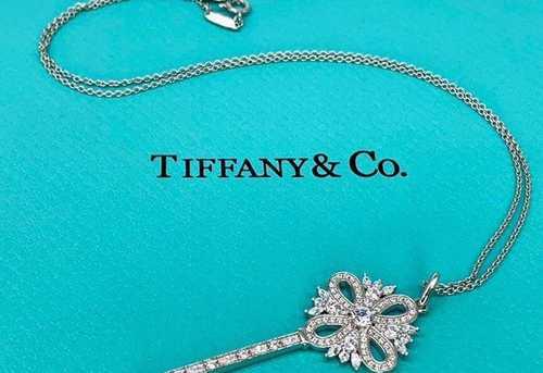 Tiffany Co Золотой кулон на цепи с бриллиантами