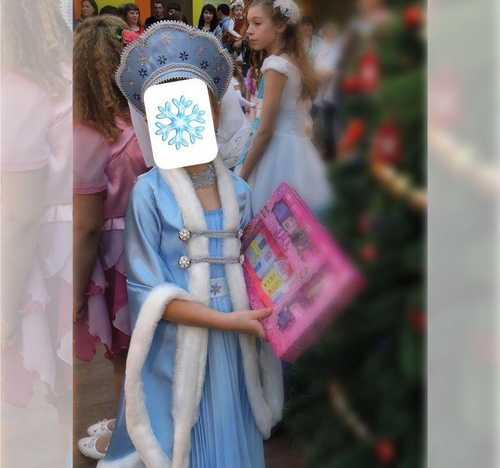 Новогодний костюм для девочки 110 снегурочка