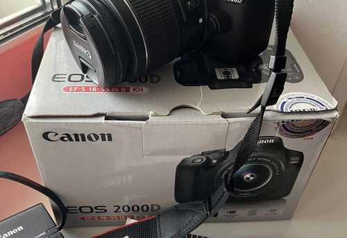 Фотоаппарат canon eos 2000d ef-s 18-55 is II kit