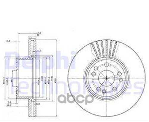 Тормозной диск BG739 Delphi