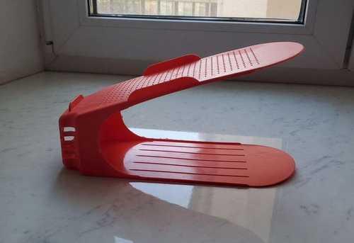 Подставка-органайзер для обуви в шкаф пластик