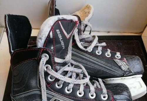 Хоккейные коньки bauer 33р горнолыжные ботинки 44р