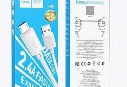 Кабель оптом. USB hoco X88, microusb, 2.4А, 1 м