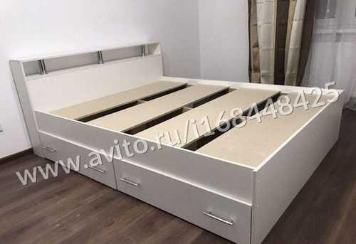 Кровать Саломея 1,6 белая с ящиками