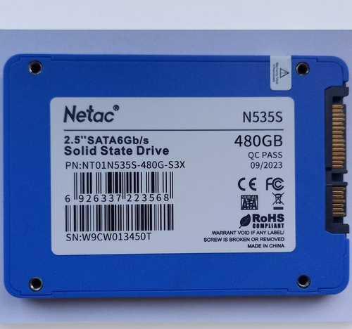 SSD Netac N535S 480 GB NT01N535S-480G-S3X