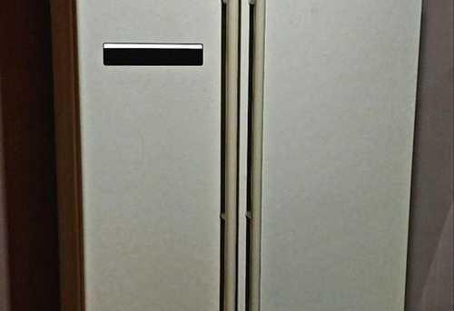Холодильник Samsung side by side бежевый