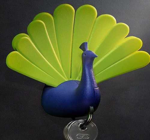 Ключница peacock, синяя/зеленая