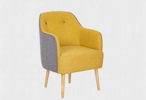 Кресло Алекса желтое / серое