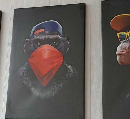 Модульная картина Три обезьяны