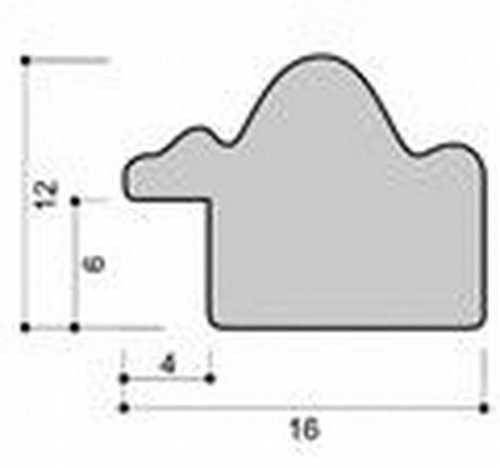 Фоторамка вк пластик Виток белый с золотом 10х15 (50)