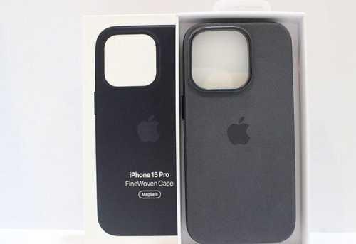 FineWoven Case а iPhone 15 Pro (Чёрный)