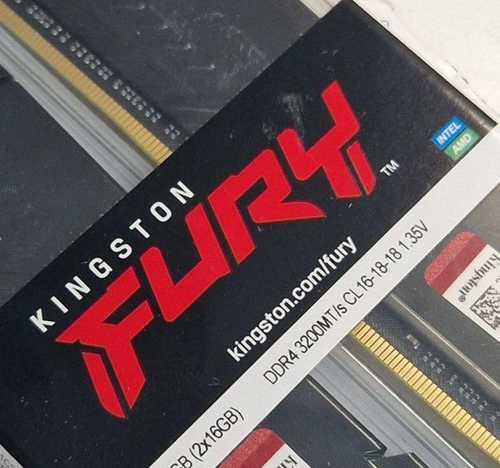 Оперативная память Kingston Fury DDR4 32Gb 3200MHz