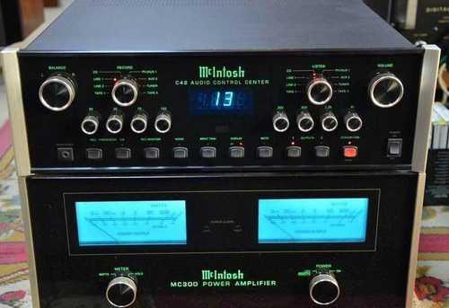 Mcintosh mc300 + c42 усилитель двухблочный