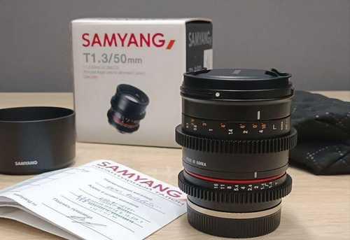 Объектив Samyang 50mm T1.3 Sony E