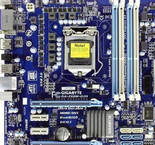 Мат. плата gigabyte GA-Z68M-D2H rev1.0 (RTL) LGA11