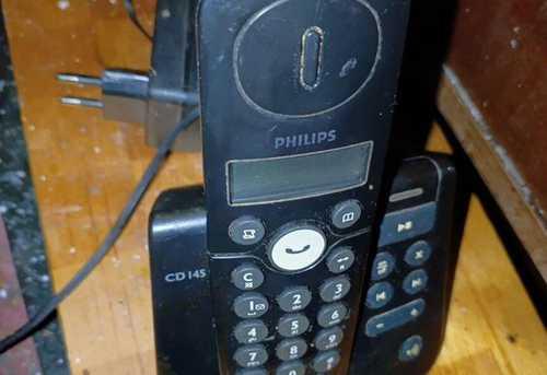 Кнопочный Филипс радиотелефон стационар