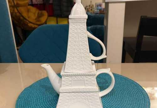 Чайник с чашкой Эйфелева башня. Комплект новый