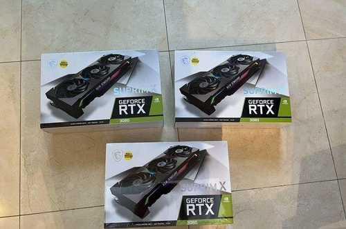 Видеокарта MSI RTX 3080 Suprim X 10G - 3 шт