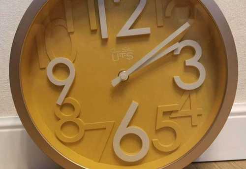 Часы жёлтые настенные 25,5 см Tomas Stern