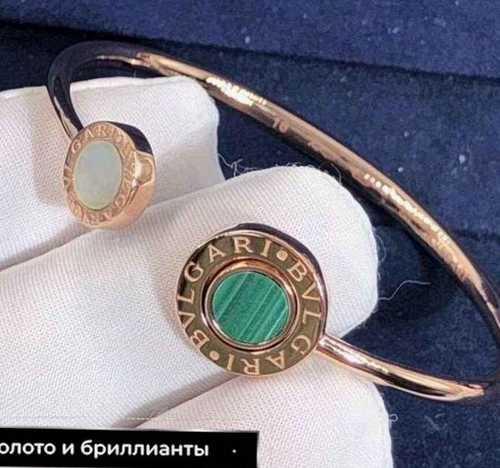 Золотой браслет Bulgari с перламутром